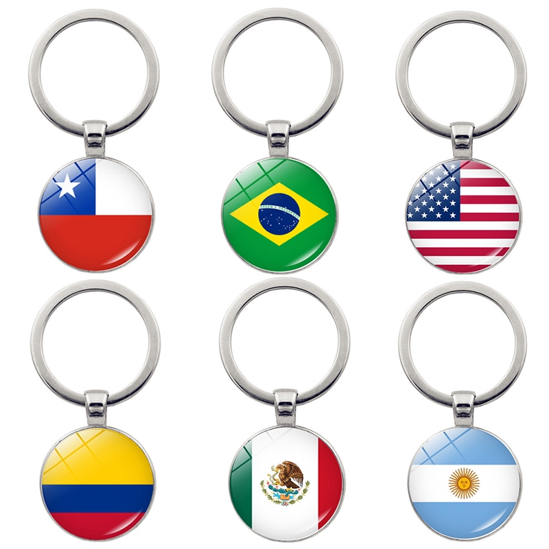 2024 Copa America championship national flag keychain souvenir pendant ...
