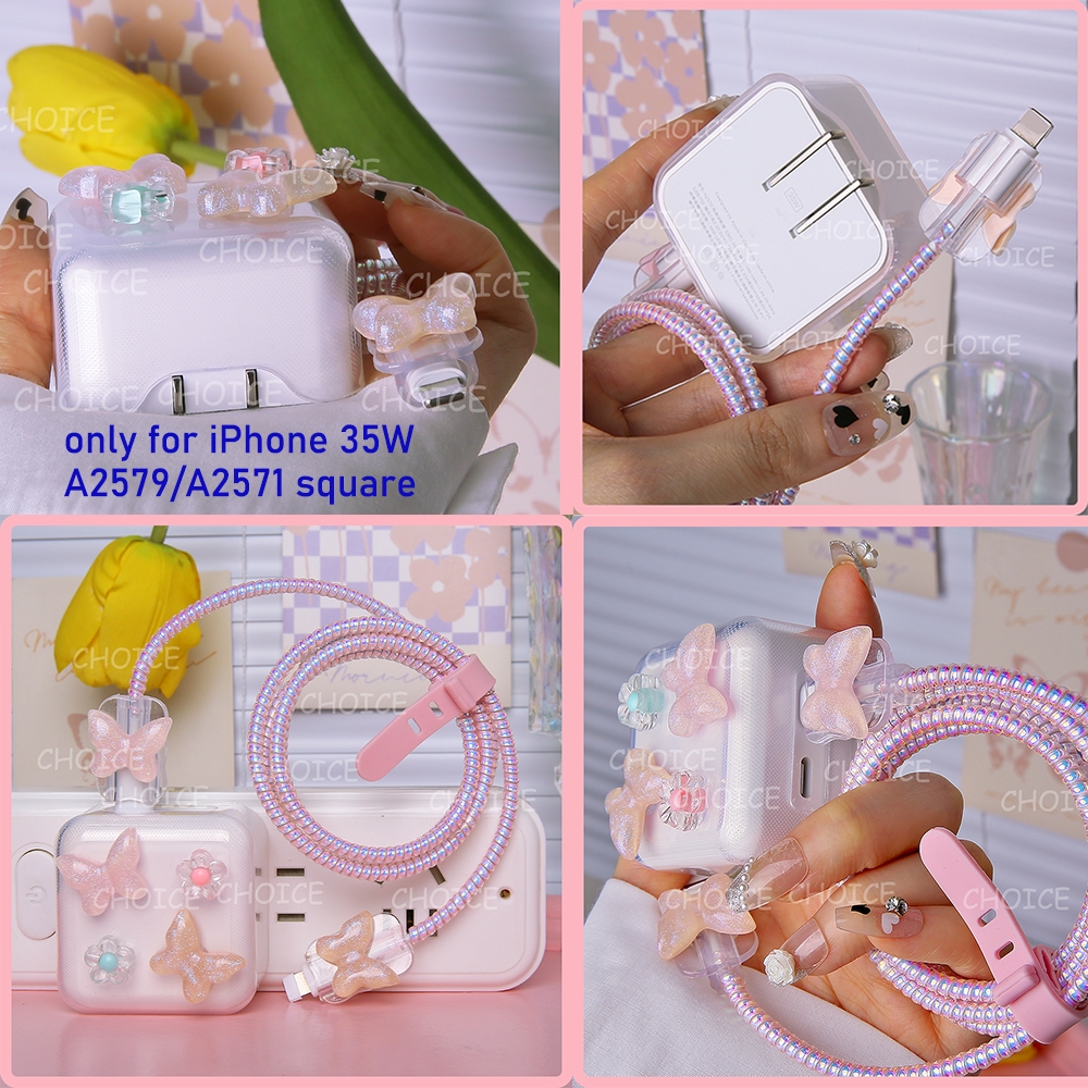 For Phone 15 35W square A2571 A2579 Flower Butterfly charger cove Fast ...