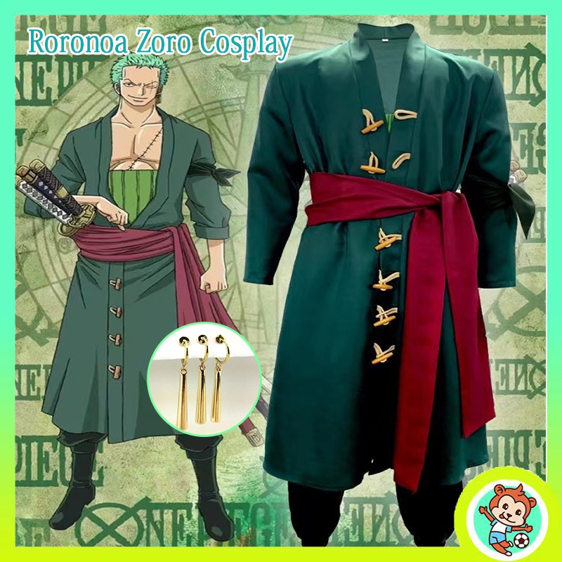Roronoa Zoro 2nd Cosplay Costume Outfits One Piece Kimono Robe ...