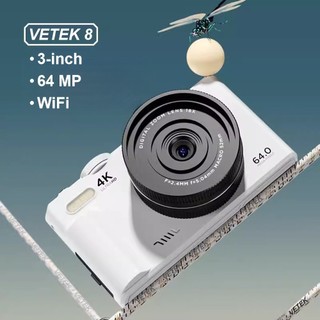 VETEK 8 Camera 64MP Digital Camera 4K Vlogging Camera 3.0Flip Screen ...