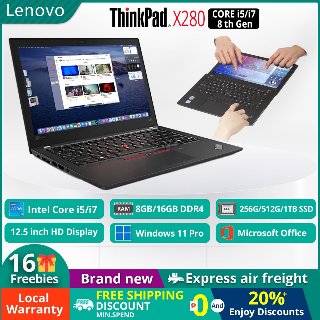 Lenovo ThinkPad X280 Ultrabook | 12.5" | Intel Core i5 i7 | 16GB RAM ...