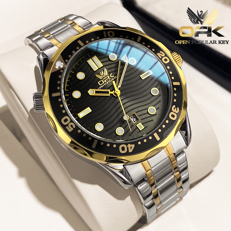OPK Watch For Men Waterproof Original Stainless Quartz Luminous ...