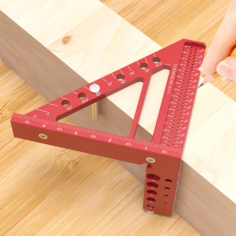 3D Multi-Angle Measuring Ruler Woodworking Hole Scribing Ruler ...