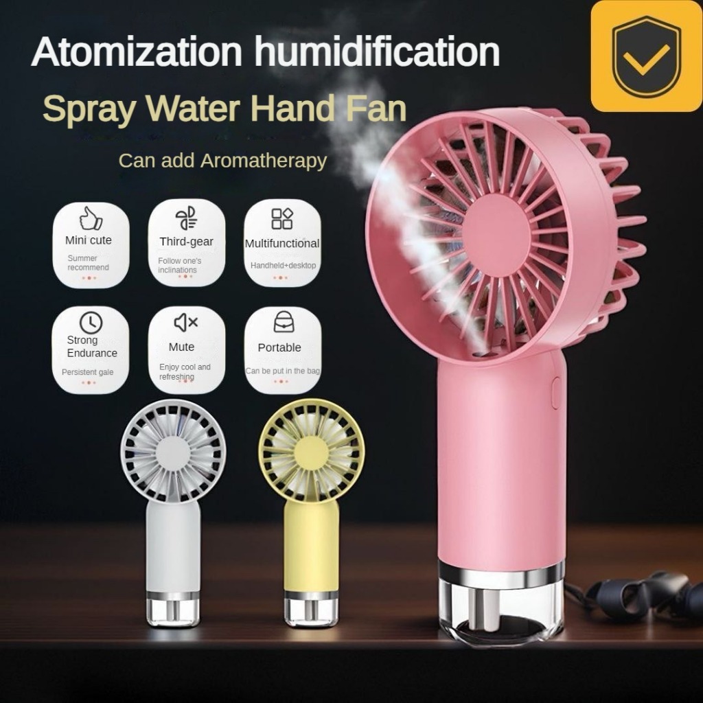 New Spray MIst Fan Handheld Portable Fan 2024 Water Spray Fan Desktop ...