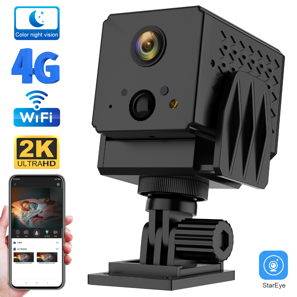 Wireless HD Mini Camera,Full-Color Night Vision, PIR Motion Detection ...