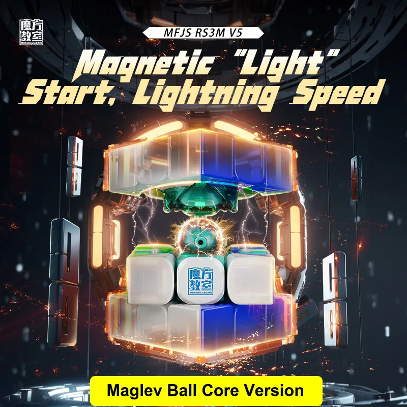 Moyu Maglev Ball-Core UV 3X3 Professional Rs3m V5 Magnetic Dual Adjust ...