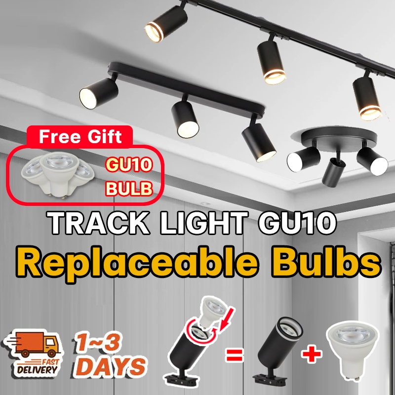 LED Track Light GU10 Bulb Spotlight Track Lamp Ceiling Light Spotlight ...