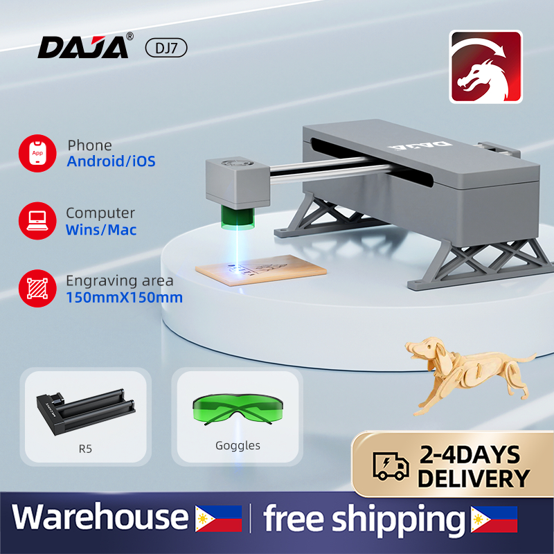 DAJA Laser Engraving Machine DJ7 5W Engraver for Portable Wood Label ...