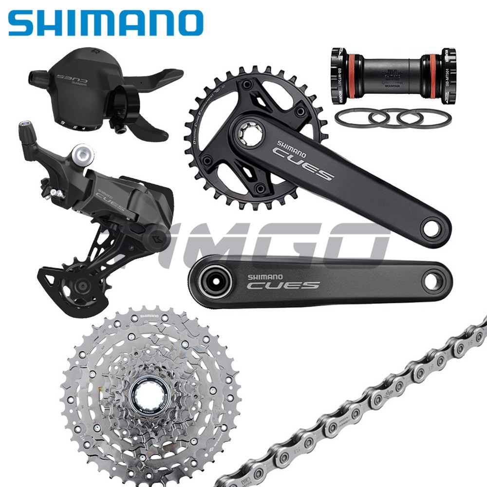 Shimano Cues U4000 MTB Bike 1×9 Speed Groupset FC-U6000 Crankset BB-MT501 Bottom Bracket RD ...