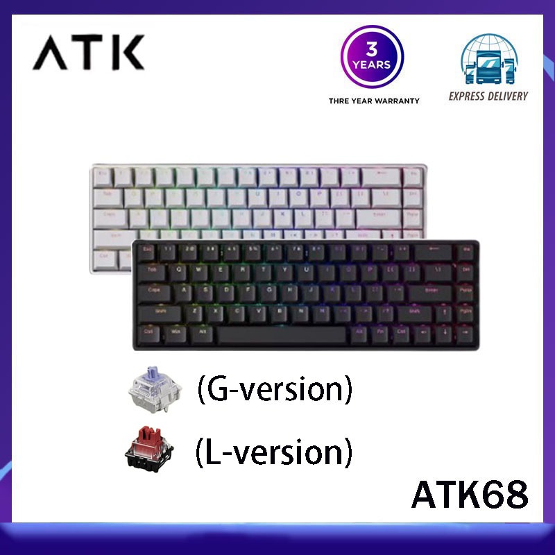 (In stock)ATK ATK68 Esports Magnetic Axis Keyboard Single Mode PBT ...