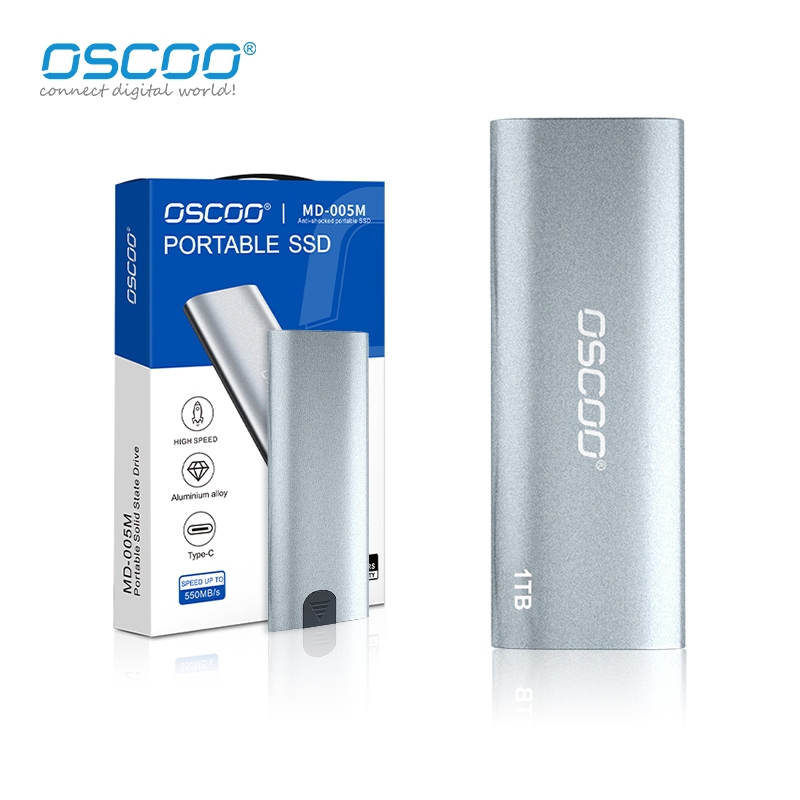 OSCOO Mini Portable SSD 256GB 512GB 1TB M.2 External Mobile Solid State ...