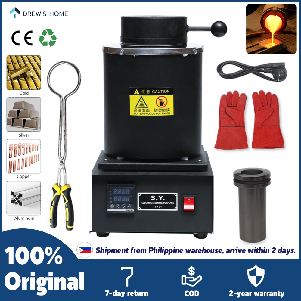 【Local Warehouse+COD】3KG gold smelting furnace, 1600W 2000F digital ...