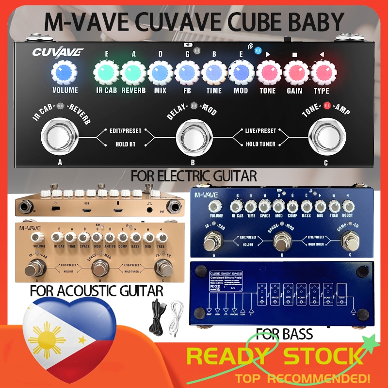 【READY STOCK 】M-VAVE / CUVAVE CUBE BABY Bass Effect Pedal Electric ...