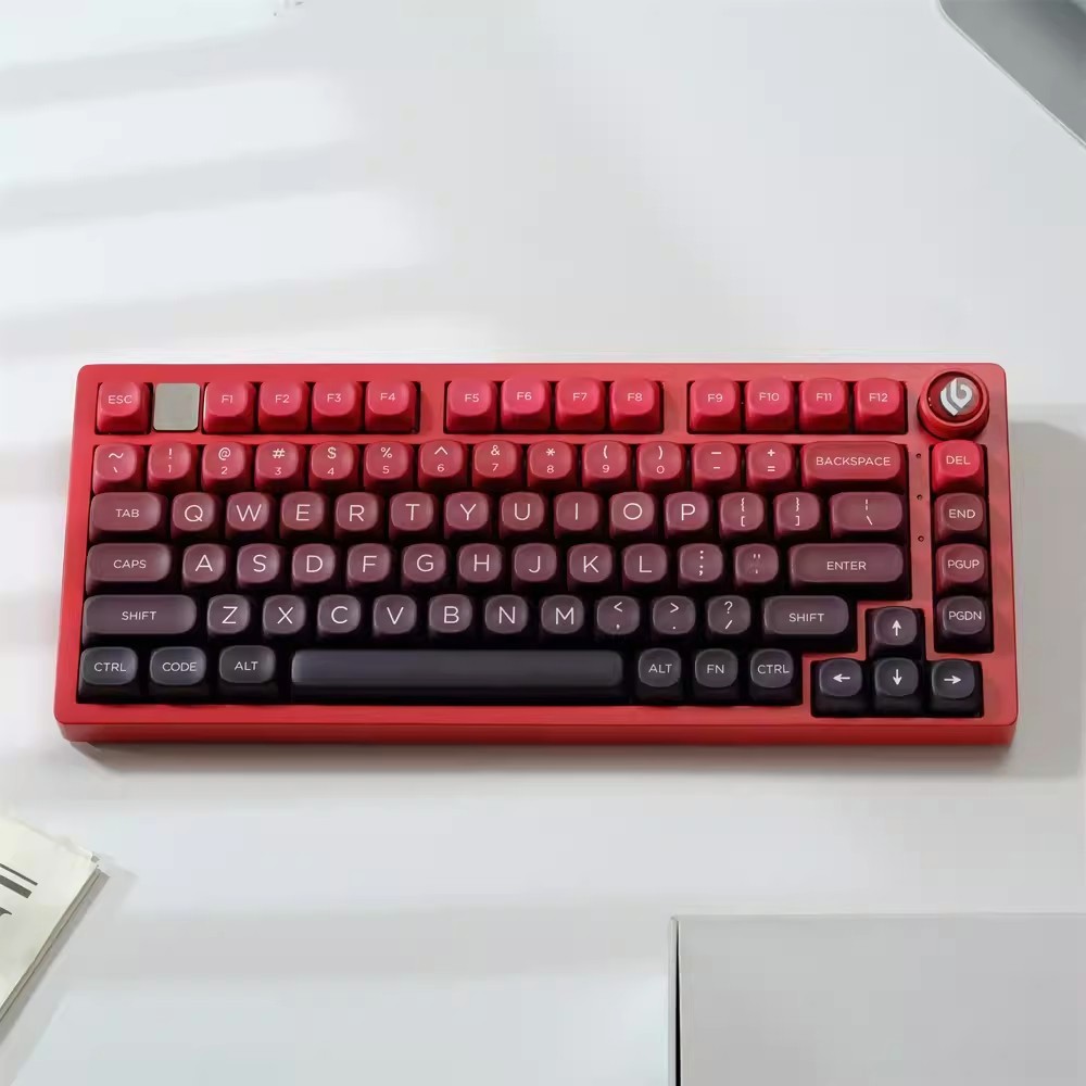 XOA MOA Profile Keycap Red Bean Gradient Keycaps Red Gray PBT Dye ...