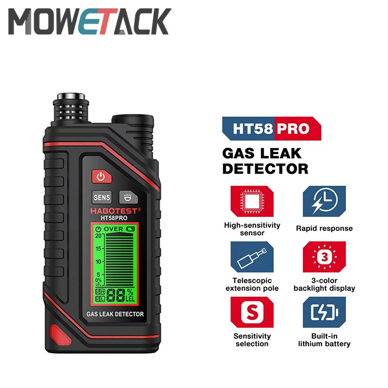 HT58PRO inflammable Natural Gas probe Rechargeable Flammable Gas Leak ...