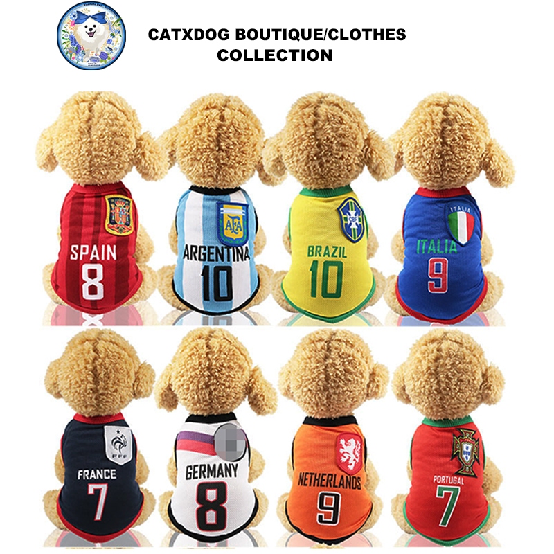 【Yuanzhs Pet】Pet Football jersey Brazil Football jersey pet clothes for ...