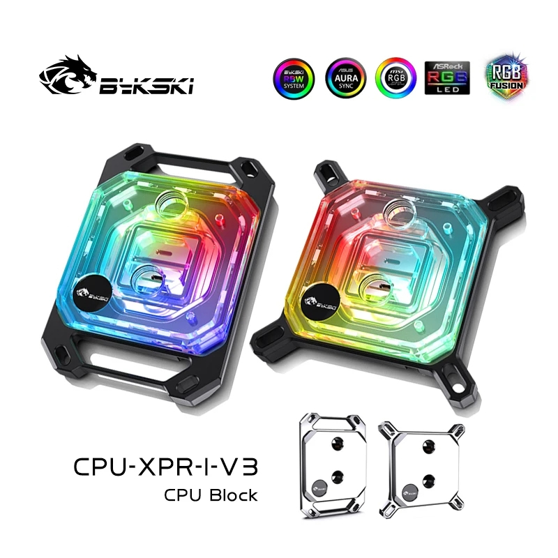 Bykski CPU Block Use for INTEL LGA115X 1200 1700 2011/AMD Ryzen 3/5/7 X470 X570 Water Cooler ...