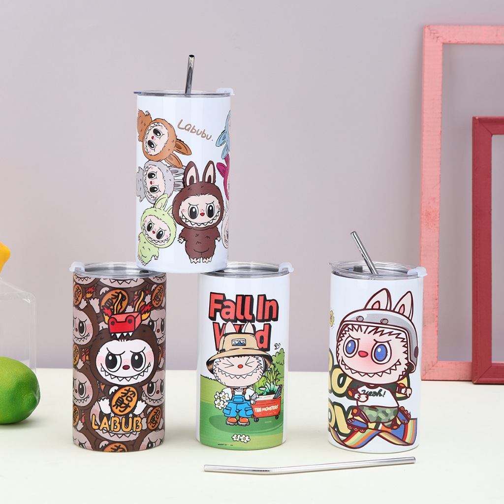 Luckin Labubu x Pop mart Tumbler Cup 304 stainless steel insulated cup ...