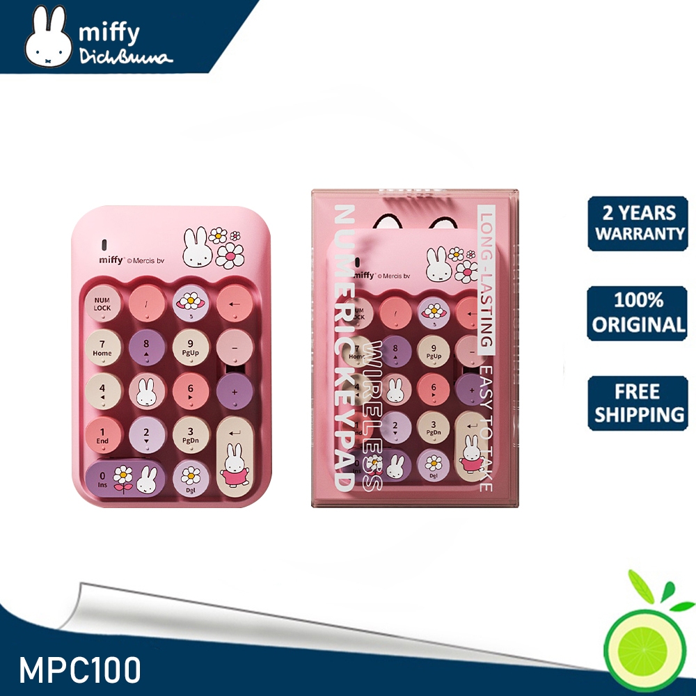 MIPOW MPC100 miffy wireless digital keyboard mouse External laptop financial accounting USB ...