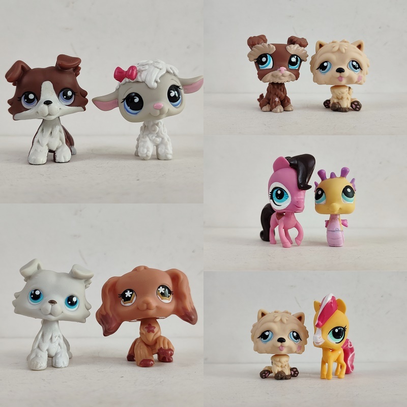 2pcs/lot LPS Toy pet shop Dog Sheep Horse Seahorse Littlest Pet Shop ...