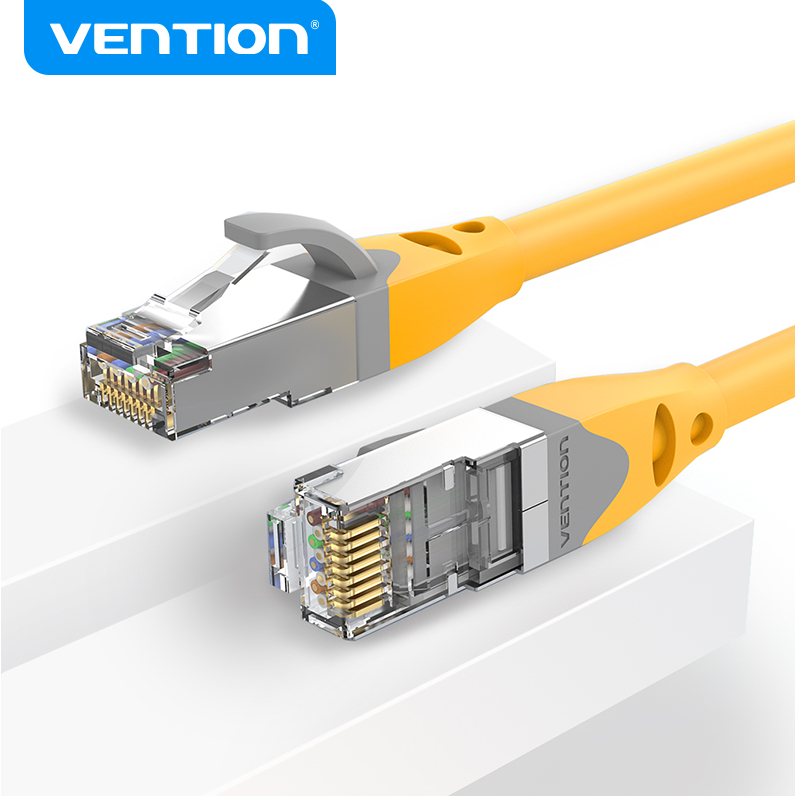 Vention Cat6a Ethernet Cable Doubled Shielded Lan Cable High Speed 10Gbps Network Patch Cord for ...