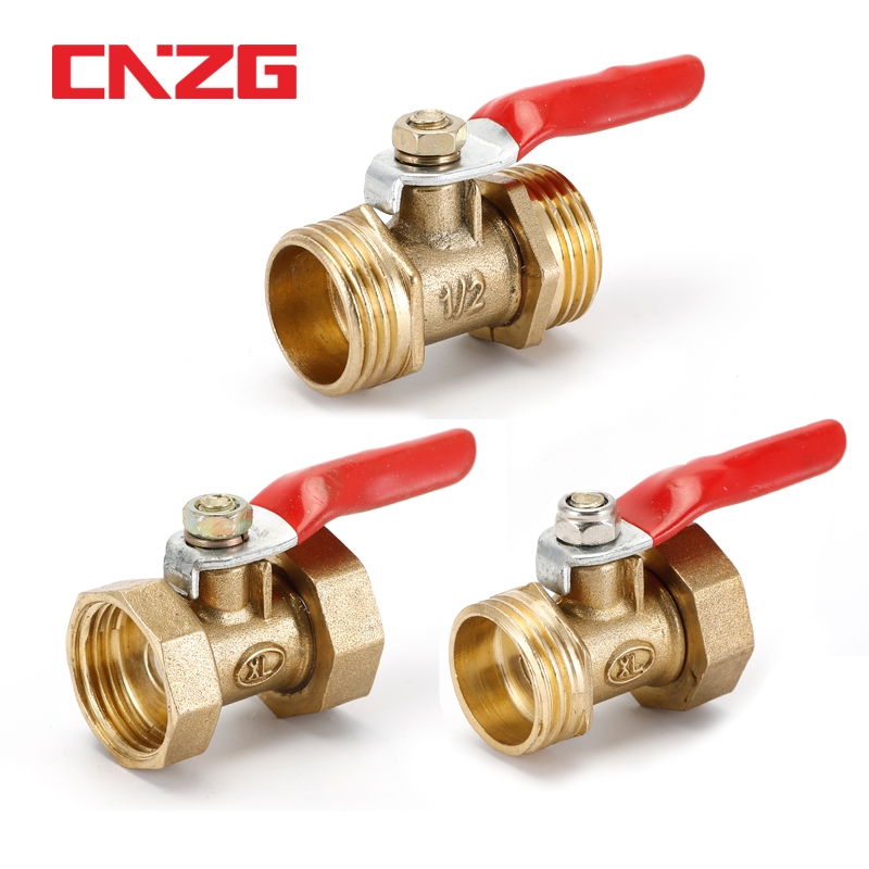 CNZG Brass Ball Valves 1/4" 3/8" 1/2" 1/8 BSP Male Female Thread Water ...