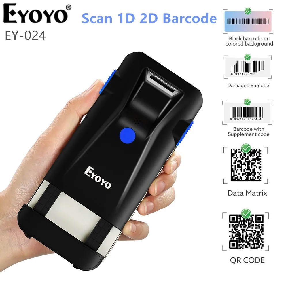 【Seller recommend】Eyoyo EY-024 2D Bluetooth Barcode Scanner Phone Back ...