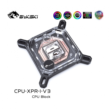 Bykski CPU-XPR-I/M-V3 CPU Water Cooling Block (INTEL LGA1700 1200 115X AMD Socket: AM3 / AM4 ...