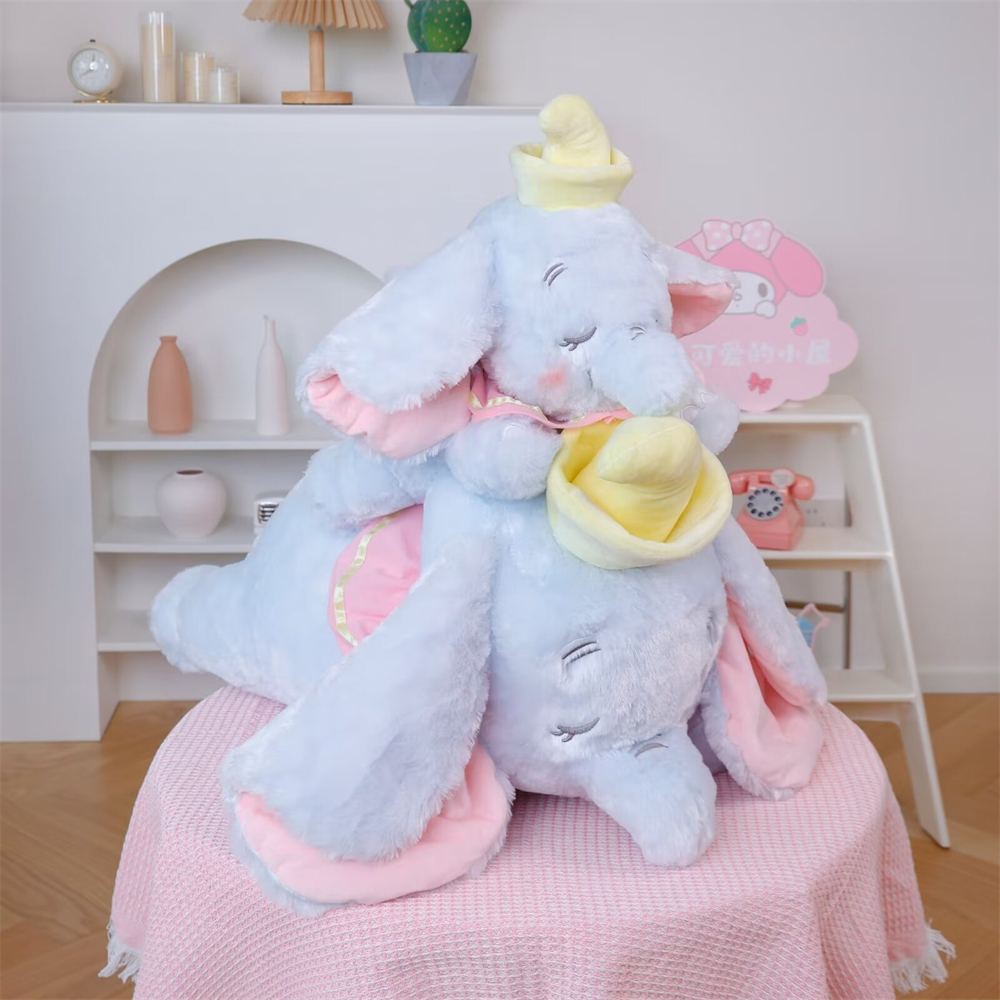50/80cm Cute Dumbo Plush Toy Lovely Stuffed Anime Big Ears Elephant ...