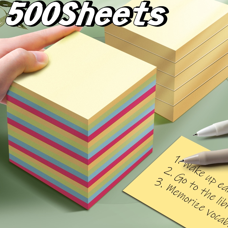 5Pcs/Pack 3inch Colorful Post It Note Super Sticky Stationary School ...