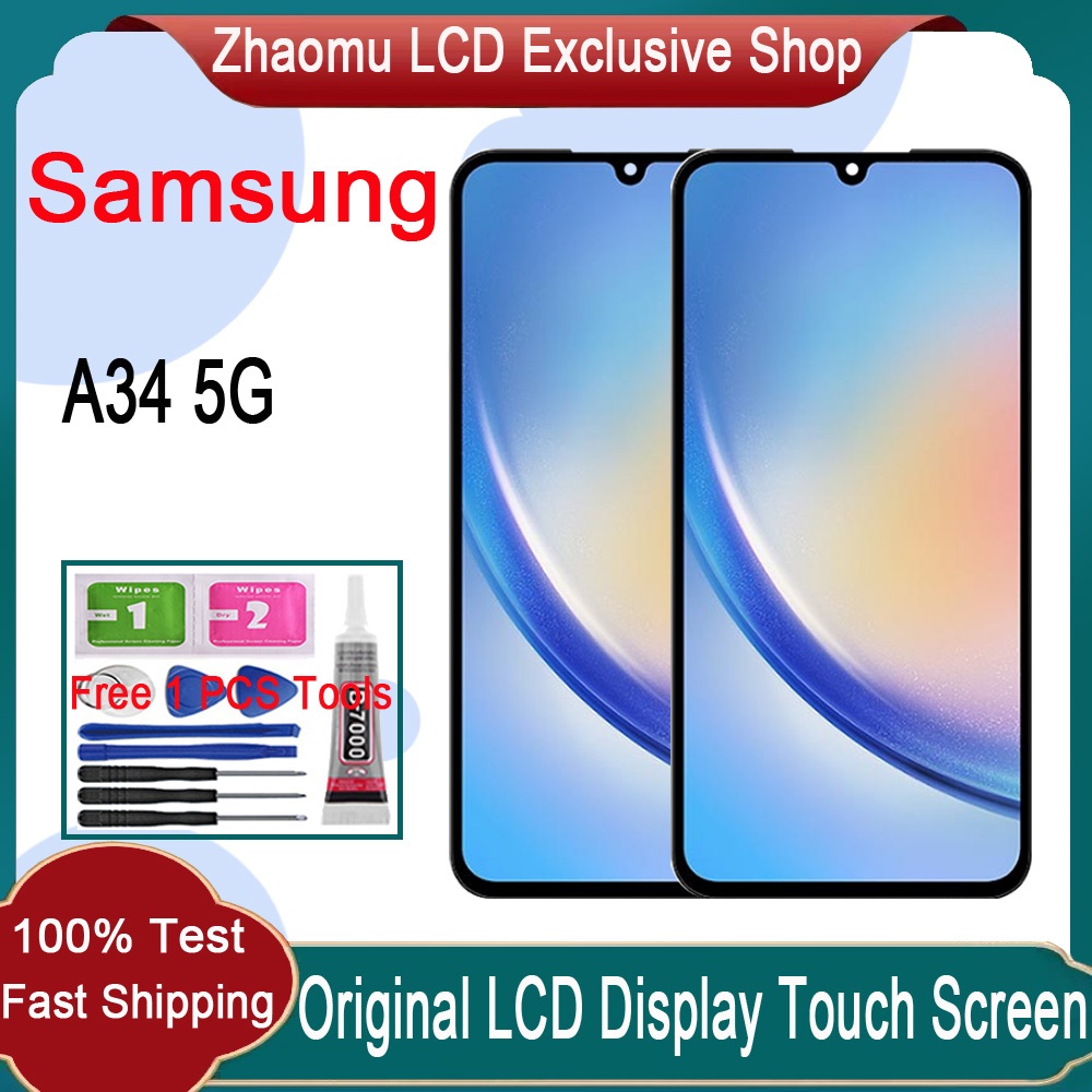 For Samsung Galaxy A34 5G LCD Display Touch Screen With Frame ...