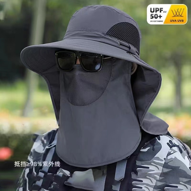 Visors Hat for Men Fashionable UV Protection Wide Brim Fishing Hat Face ...