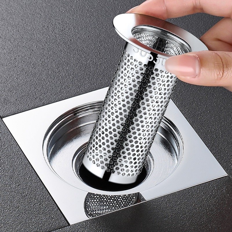 DDhome Stainless steel floor drain hair filter basin downpipe bathroom ...