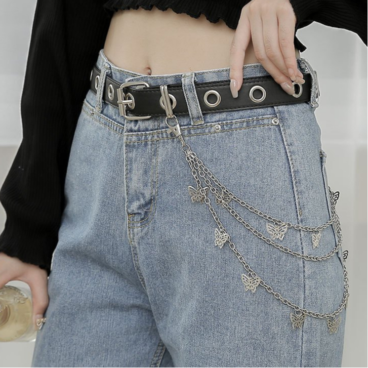 Punk Waist Chain Belt Collocation Jk Uniform Male Women Pants HipHop ...