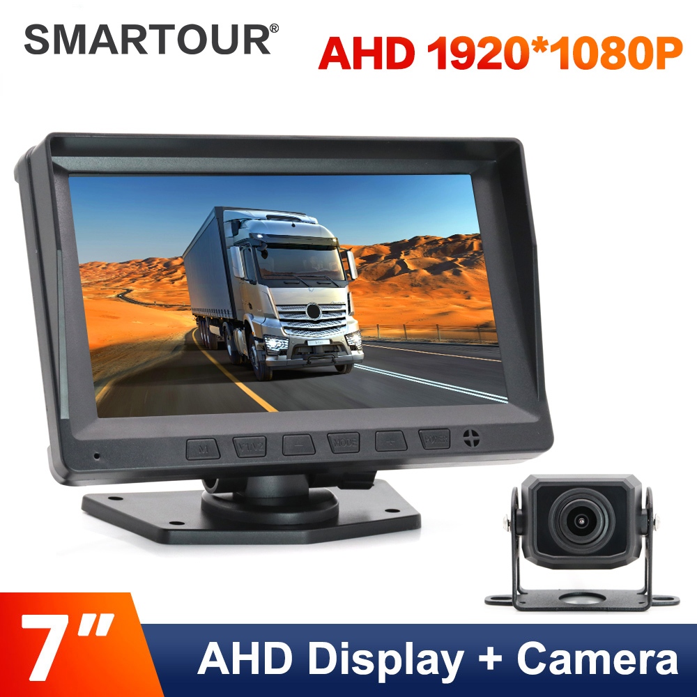 Smartour Vehicle AHD Back up Reverse Camera 4-Pin Connector + 7" AHD ...