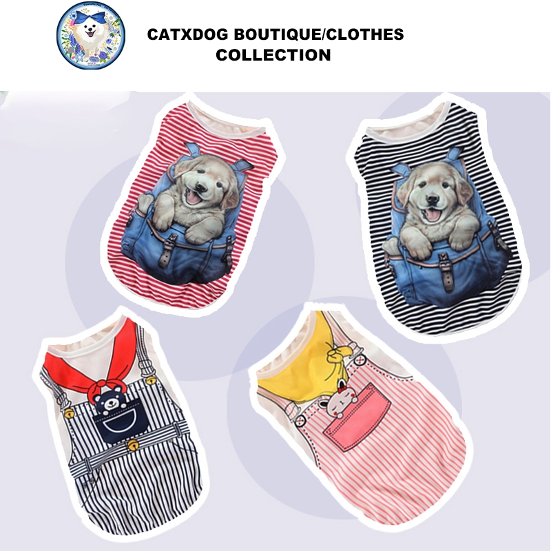 【Yuanzhs Pet】Small dog pjamas for French Bulldog Cute cat undershirt ...