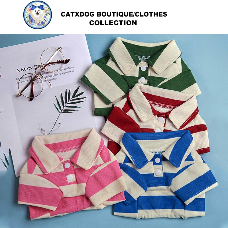【Yuanzhs Pet】pet clothes for dog Sunscreen striped style cat male ...