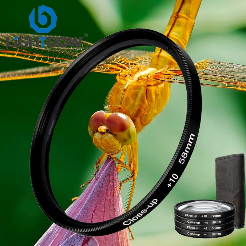 Lightdow Close Up Lens Filter Kit +1+2+4+10 4 in 1 Macro Photography ...