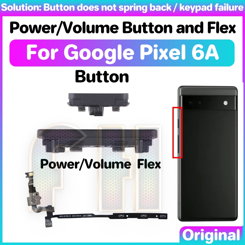 Power Volume button flex For Google Pixel 6A 6 A Side key Switch Power ...