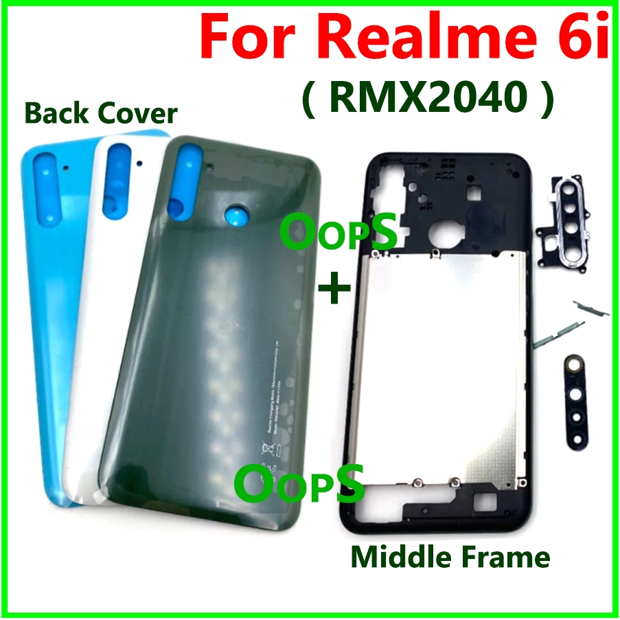 Battery Back Cover Housing For Realme 6i RMX2040 LCD Middle Frame ...