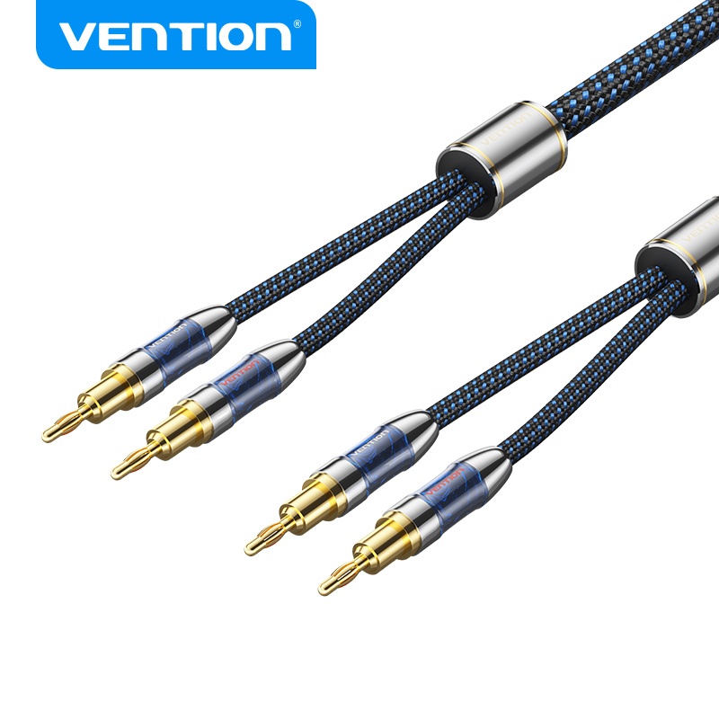 Vention Speaker Wire (Hi-Fi) with Dual Banana Plugs Blue | Shopee ...
