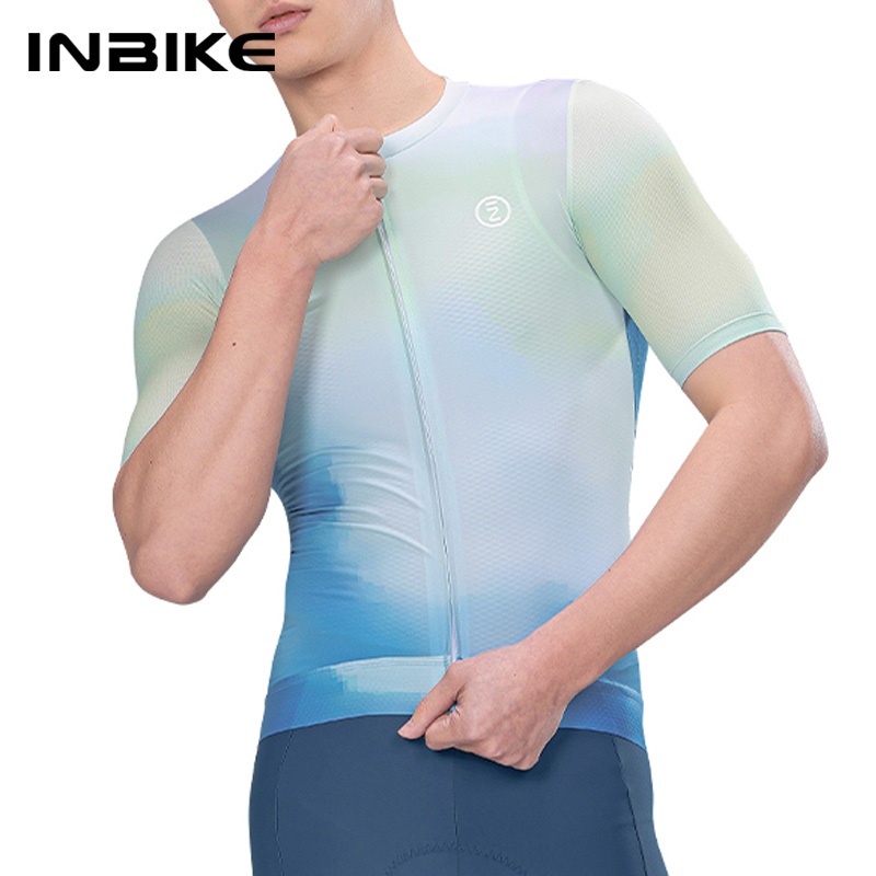 INBIKE Summer Man Cycling Jersey Full Zipper Men's Cycling Clothing Breathable Bicycle Bike ...