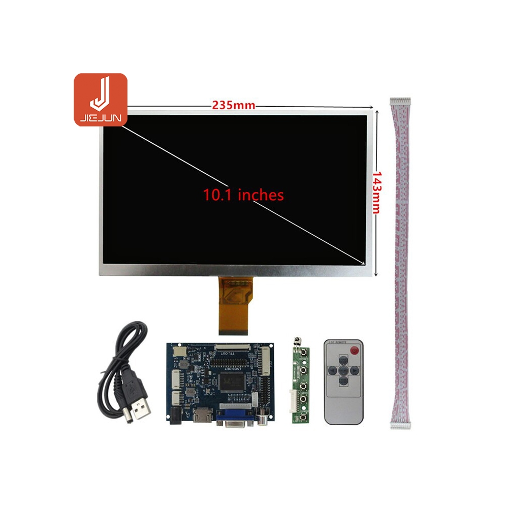 10.1 "HD LCD screen DIY Monitor Remote Drive Control Panel 2AV computer secondary screen ...