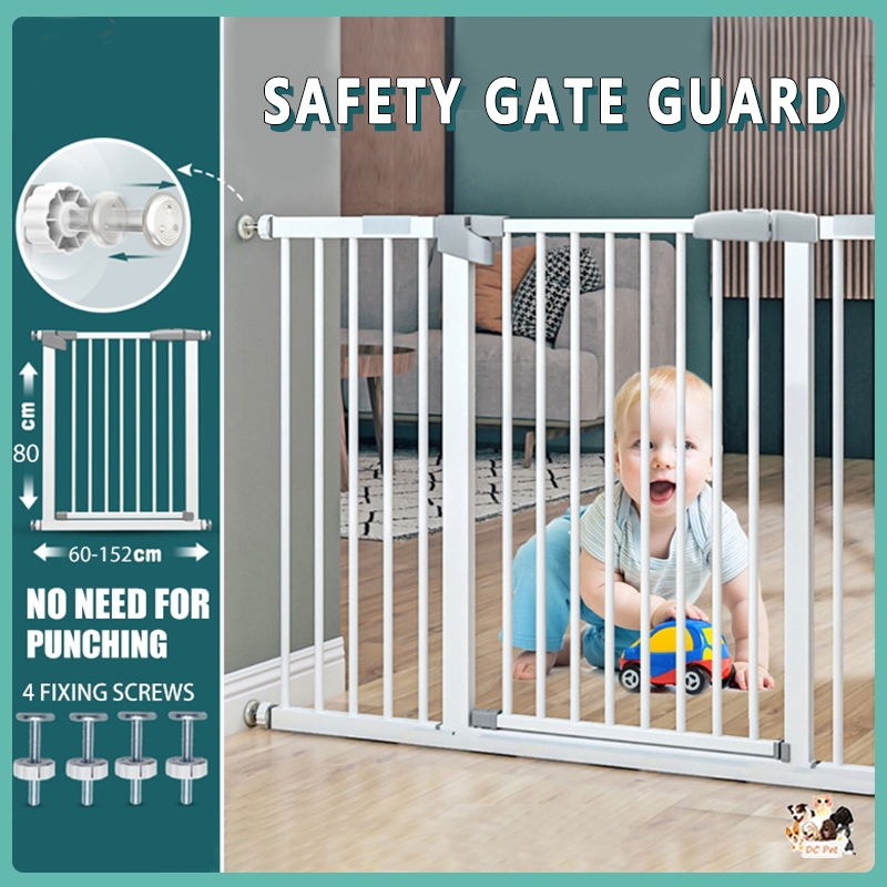 Adjustable Baby Safety Gate Pet Dog Cat Fence Auto Lock Gate Guard Gate ...