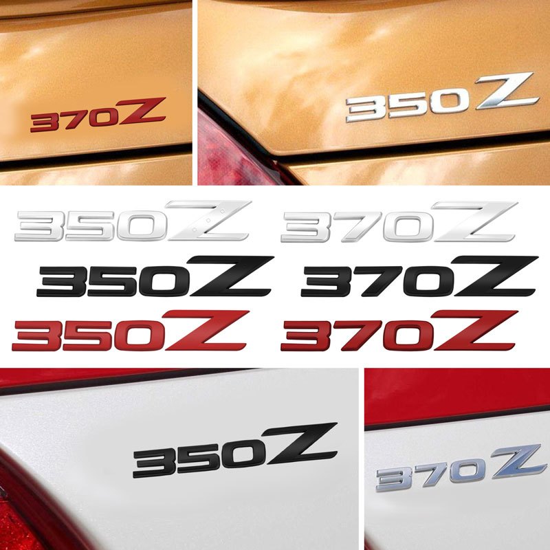 3D Metal 350Z Logo 370Z Letters Badge Car Trunk Door Side Sticker Decal ...