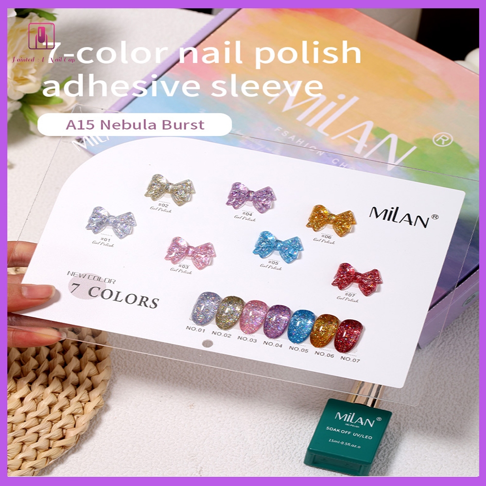 【Painted】7 Color（15ml） Fantasy Dynamic Chipped Chip gel nail polish ...