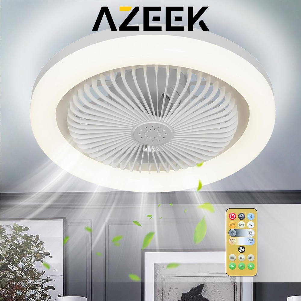 100% Original 3 Colors 48W Ceiling Fan with Light 2 Way-Install Bulb ...