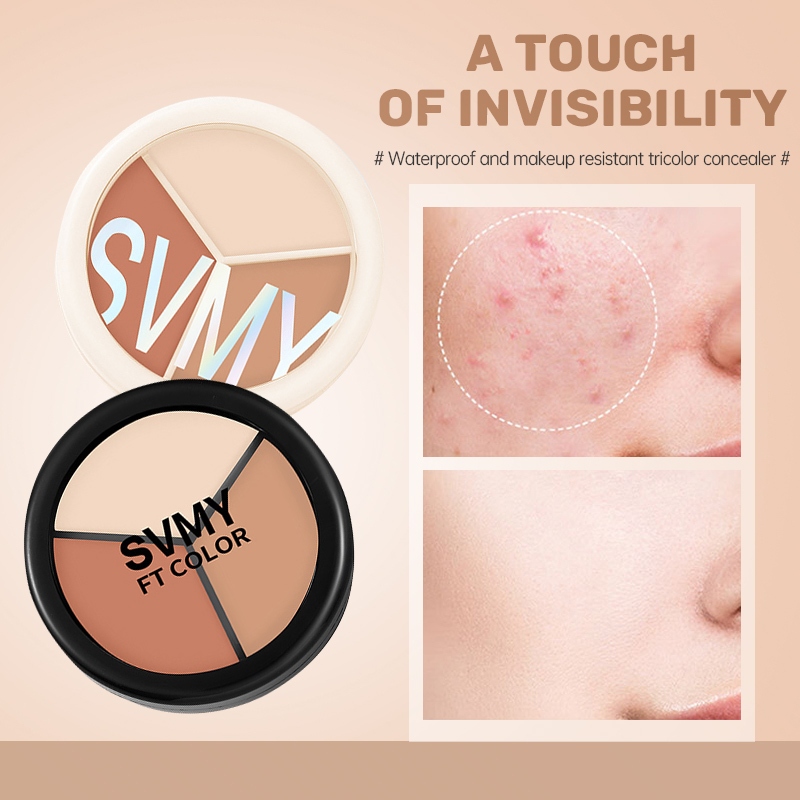 Three-color Concealer Cover Spots Acne Marks Dark Circles Tear Groove ...