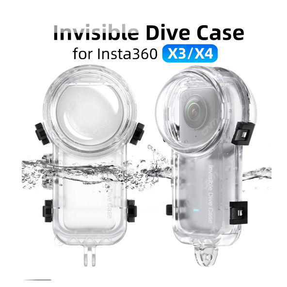 Invisible Dive Case for Insta360 X4 / X3 Waterproof Housing Case for ...