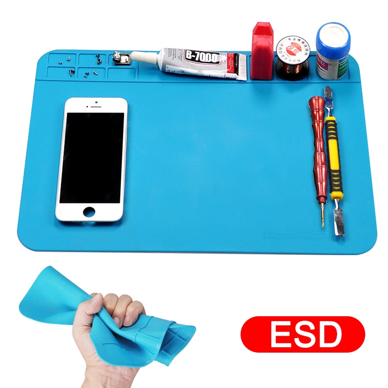 ESD Heat Insulation Soldering Mat Job Tools Computer Phone Repair Tool ...